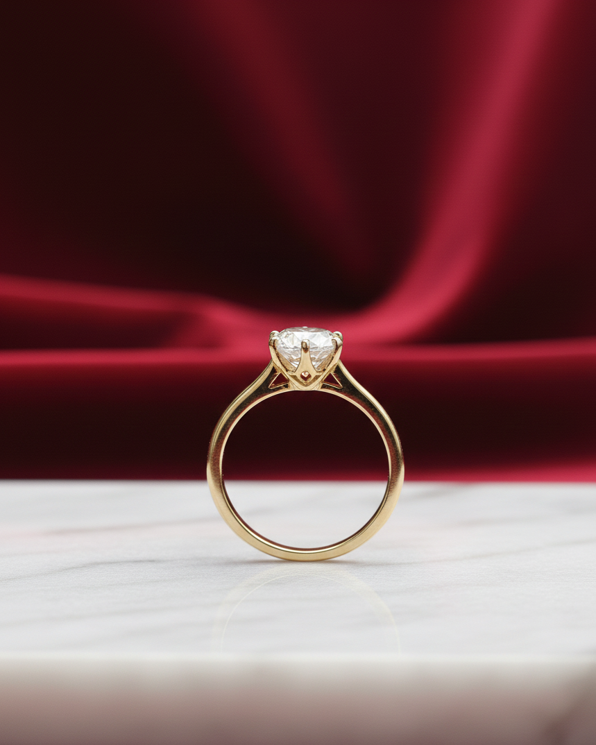 18K Gold Engagement Ring – Detaileddressup